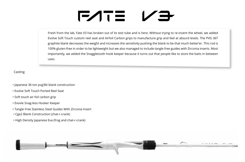 13 Fishing FATE V3 Casting Rod 7’5’ Heavy | Fish On Tackle Store